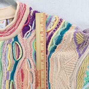 COOGI | Sweaters | Vintage Coogi Sweater Womens Ss Xs Pastel Colorful ...